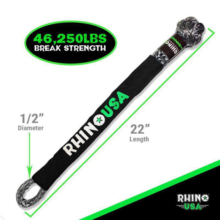 Rhino USA Synthetic Soft Shackle Gray | SFTSHACK-12-GRY-1 – Buckle Up ...