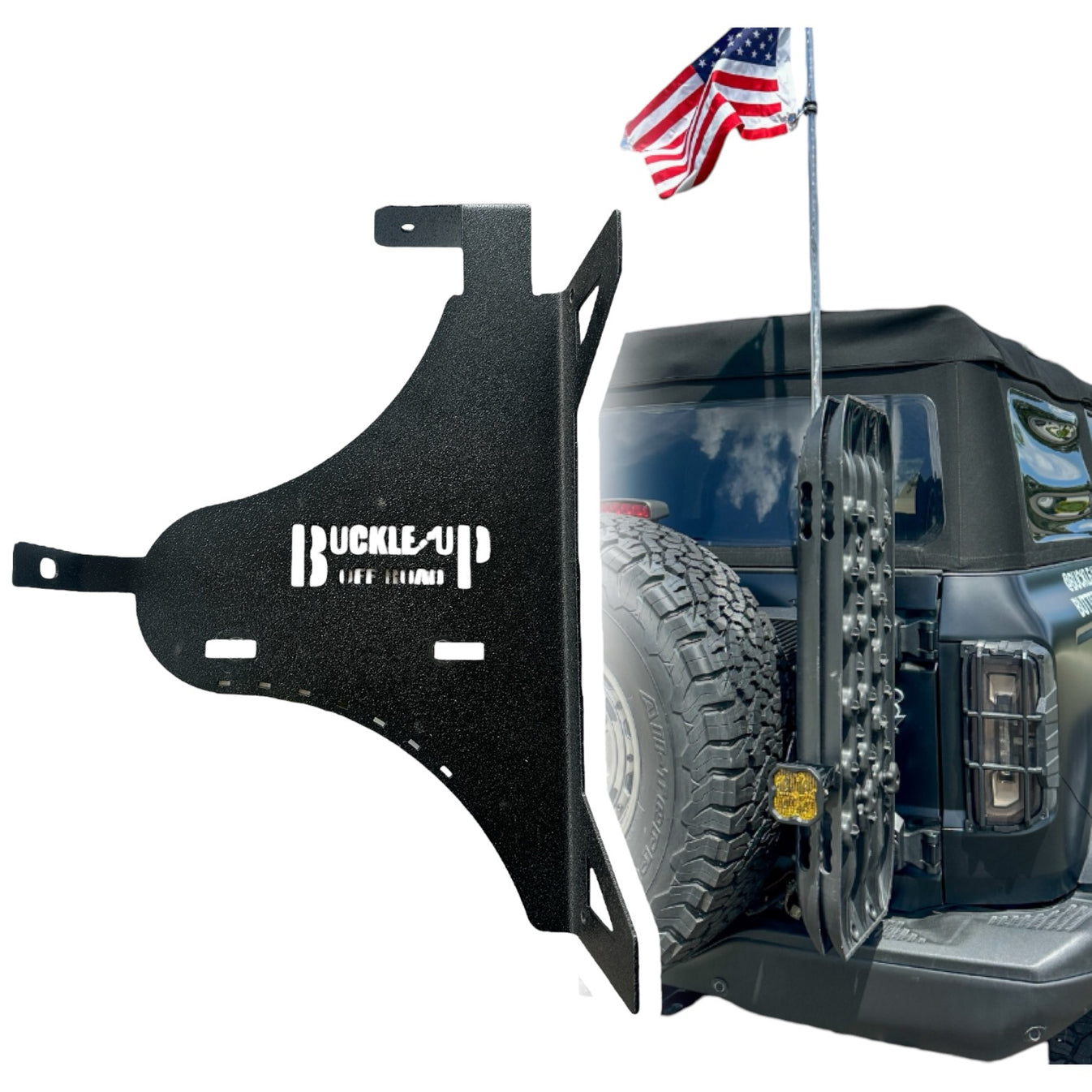 Buckle Up Off-Road KJM Recovery Track Board & Accessories Mount for 20