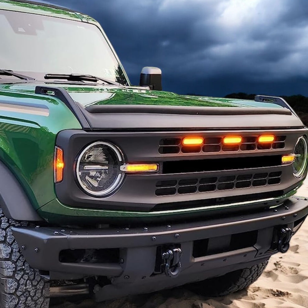 Lumen8 3PC Amber LED Grille Lights for 2021+ Ford Bronco Base & Black ...