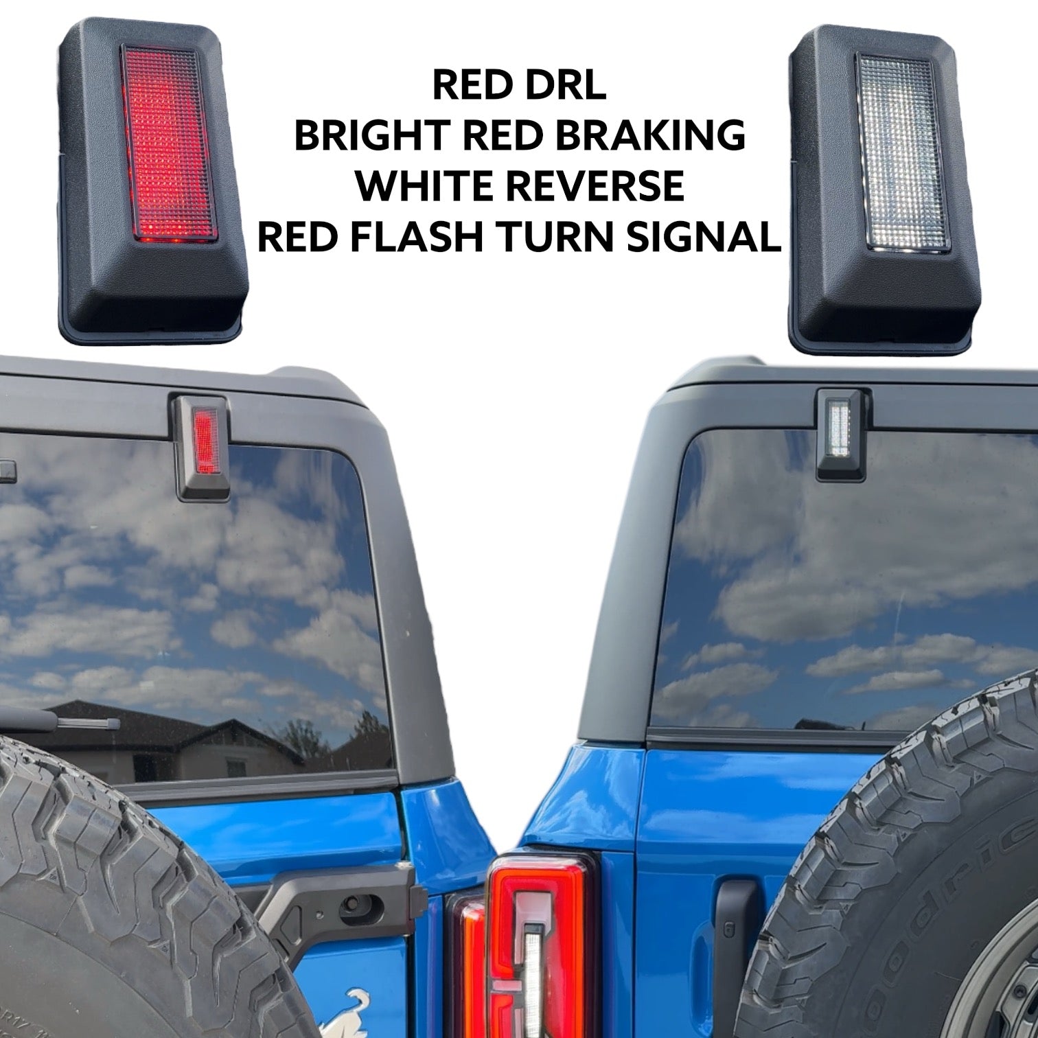 LUMEN8 Hard Top Window Glass Hinge Cover LED Light Caps w/ Reverse Fun ...