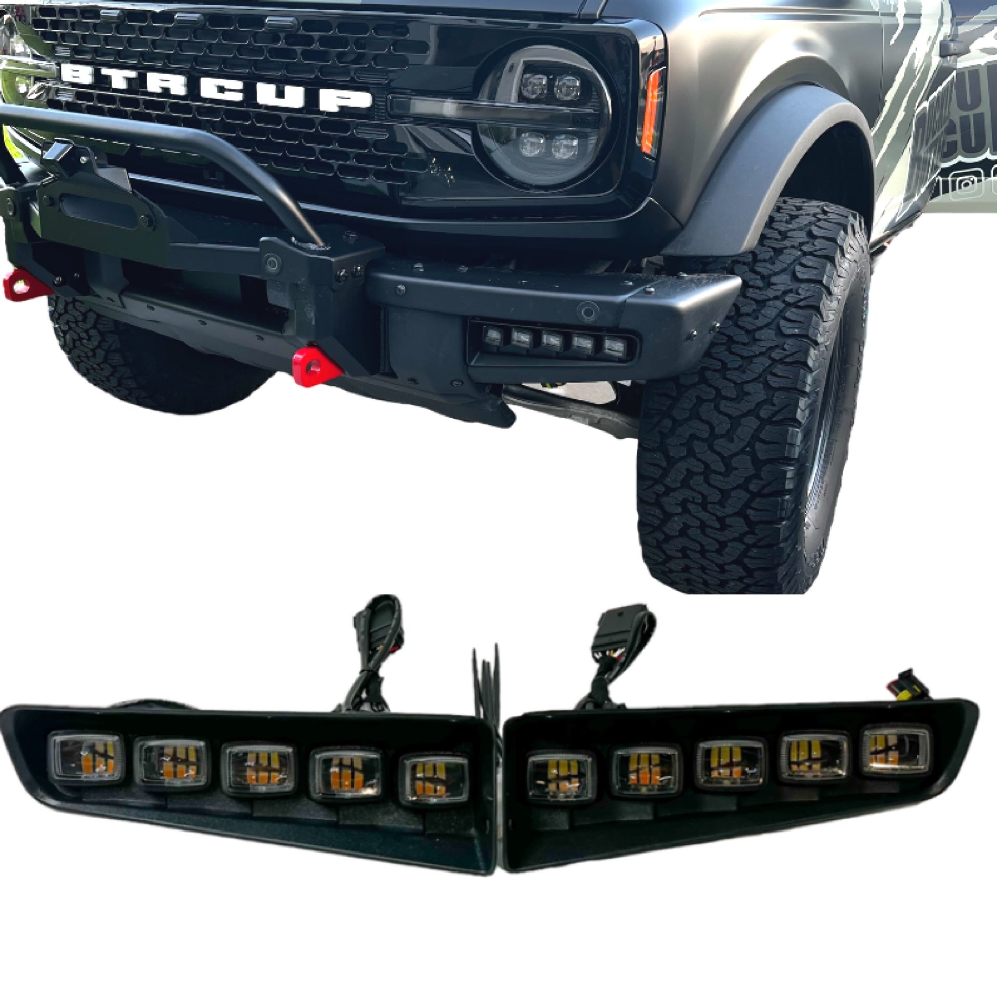 Lumen8 5 Lamp Fog Light Kit for 2021+ Ford Bronco with Modular Bumper ...