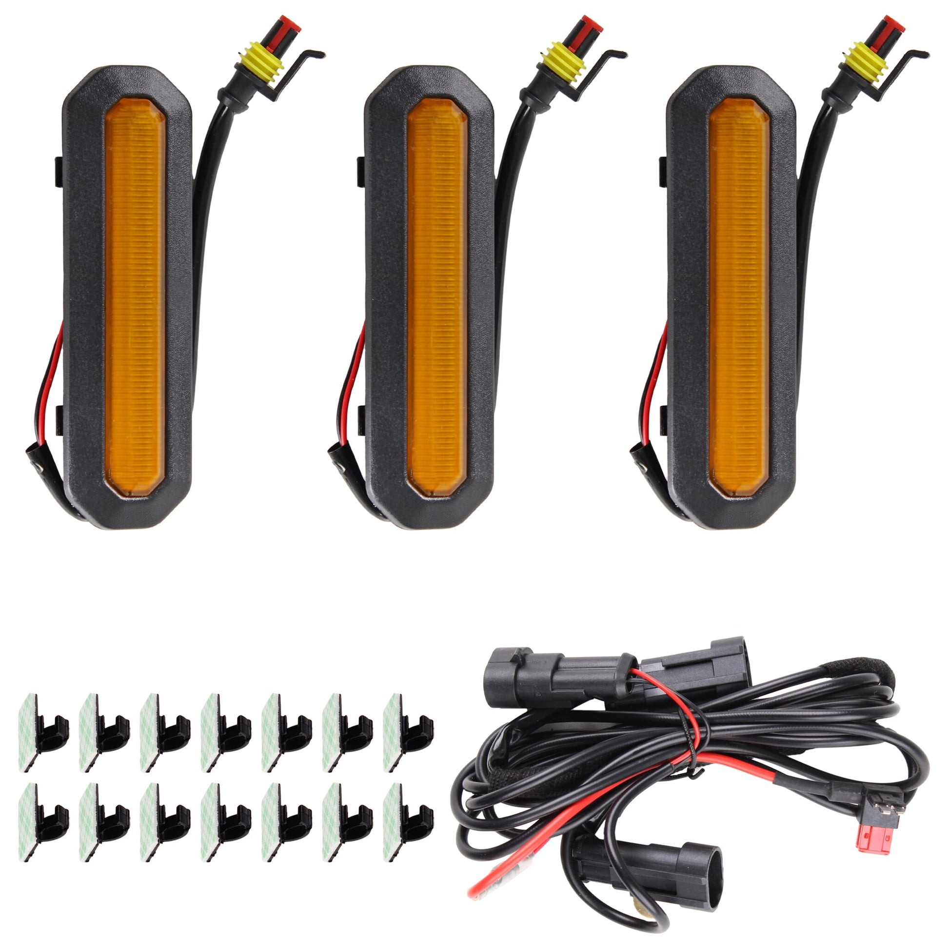 Lumen8 3PC Amber LED Grille Lights for 2021+ Ford Bronco Base & Black ...