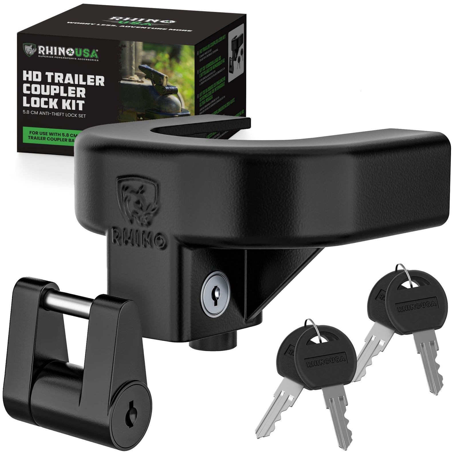 Rhino USA 2 5/16In Trailer Coupler Hd Lock Kit-2-Pieces | TRL-LOCK-KIT ...